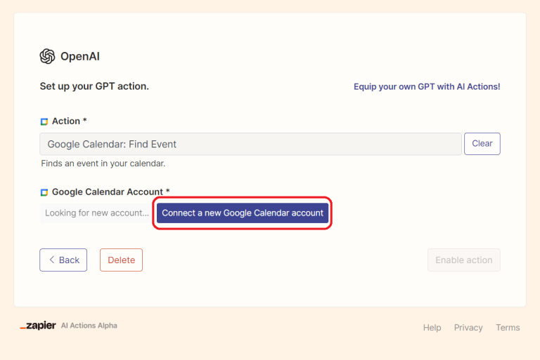 ChatGPTのGPTsとGoogleカレンダーを連携する手順を解説｜日程調整方法も
